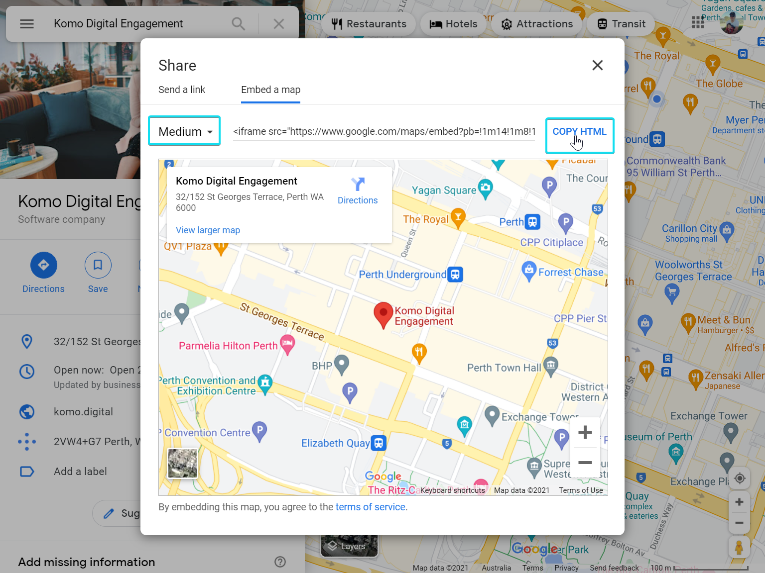 Google Maps Card